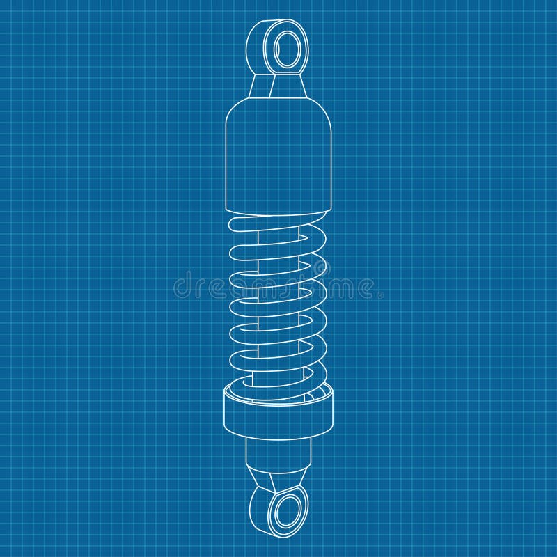 Shock Absorber. Spare Part for Vehicles Stock Vector - Illustration of ...