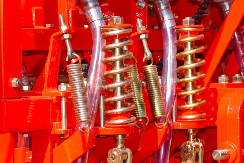 Shock absorber and spring stock image. Image of industrial - 48654869