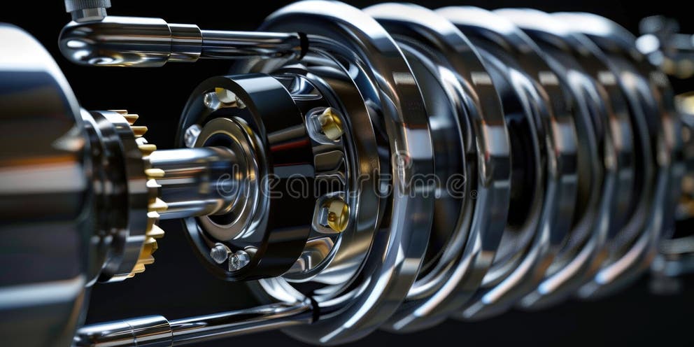 Shock Absorber Strut with Coil Spring, Suspension System of Modern Car ...