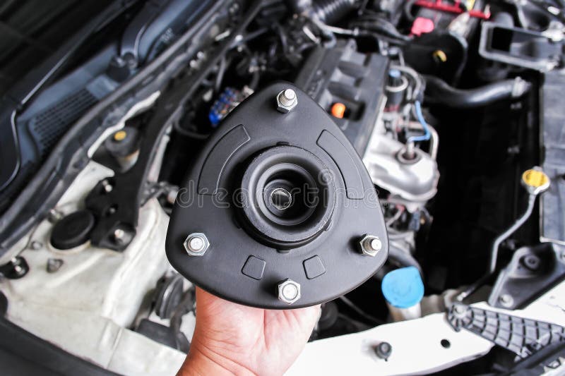 Shock Absorber Strut Mount in Mechanic Hand Stock Image - Image of ...