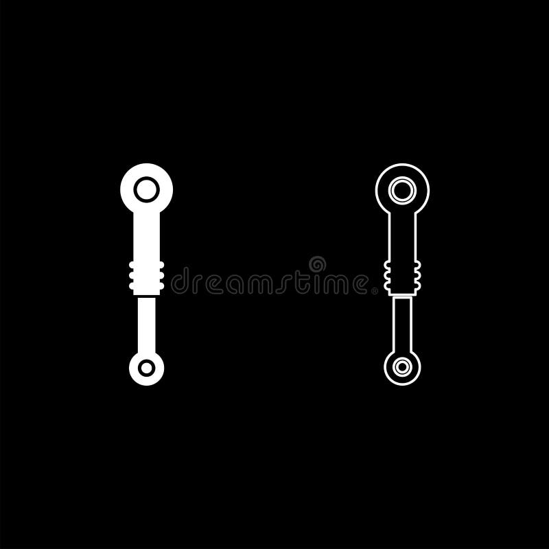 Shock Absorber Suspension Icon White Color Vector Illustration Flat ...
