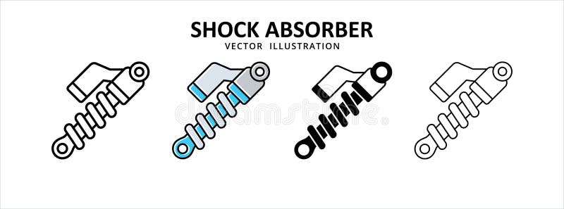 Shock Absorber Suspension Vector Icon Design. Car Motorcycle Spare Part ...