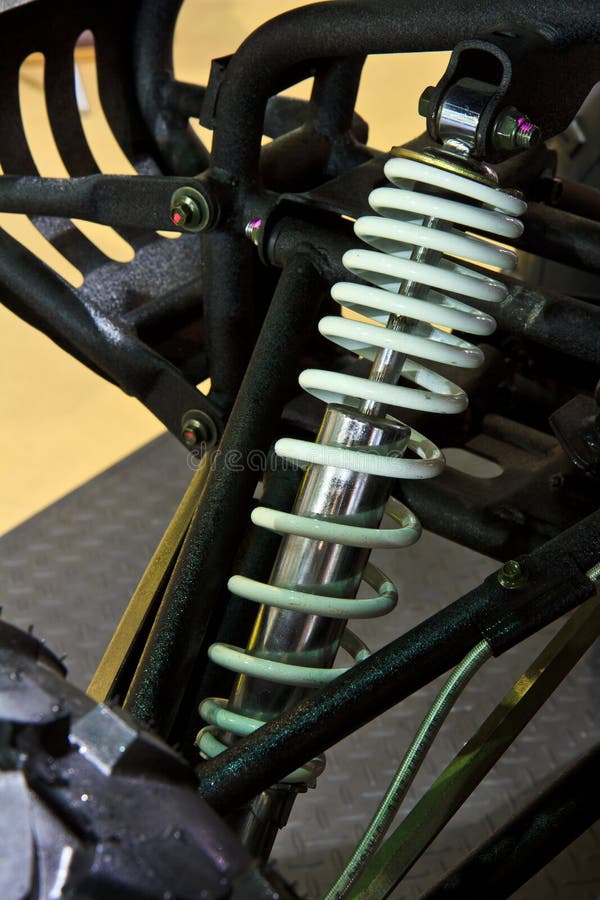 Shock absorbers of ATV car stock image. Image of flexibility - 43505835