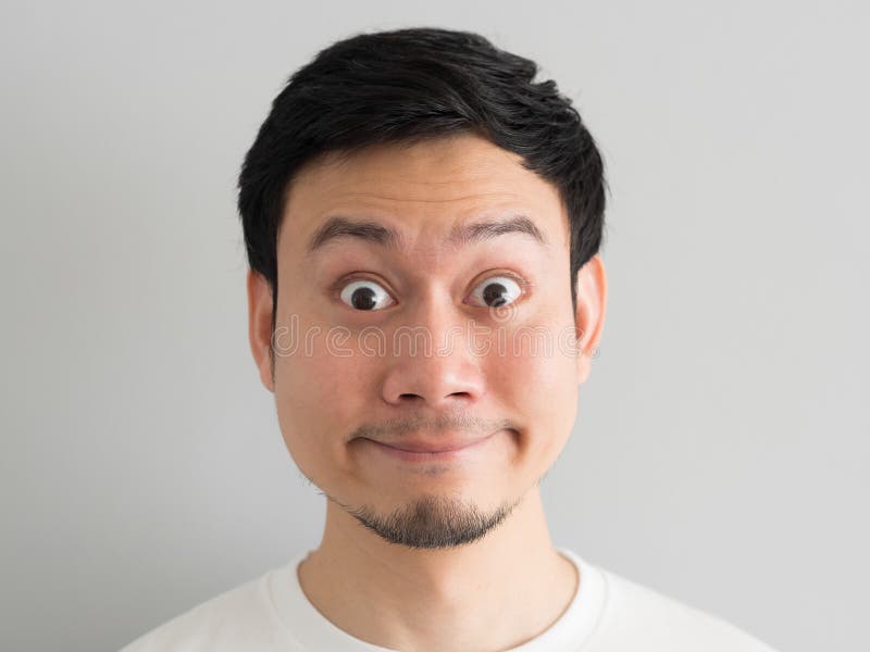 Shock Face of Man Head Shot. Stock Photo - Image of casual, panic ...