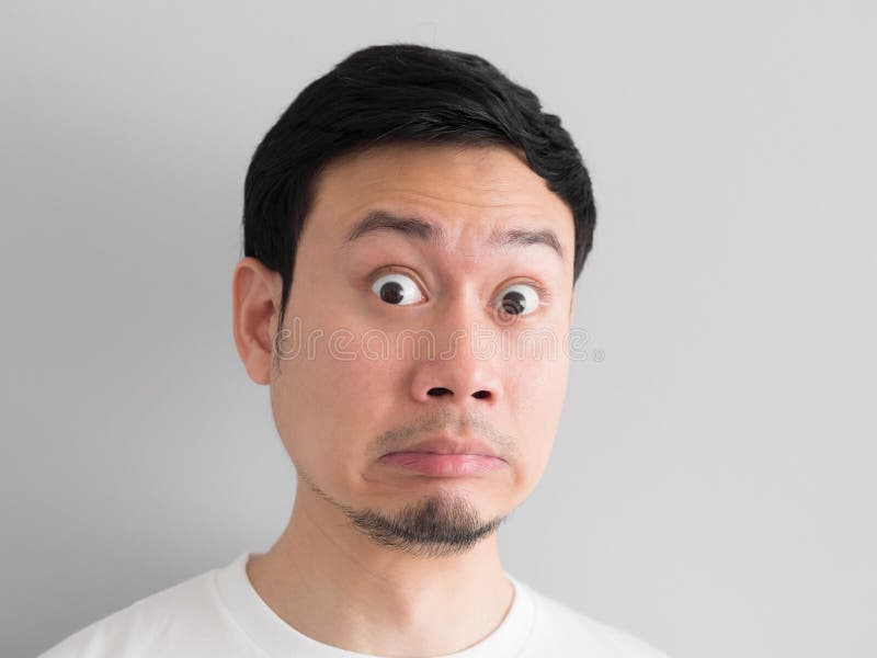 Shock Face of Man Head Shot. Stock Image - Image of chinese, amazing ...