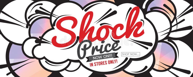 Shock Price Wording Promotion Stock Illustration - Illustration of ...