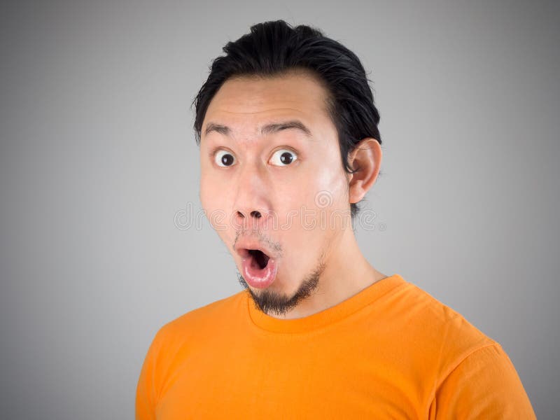 Shock and surprise face. stock image. Image of happy - 65496245