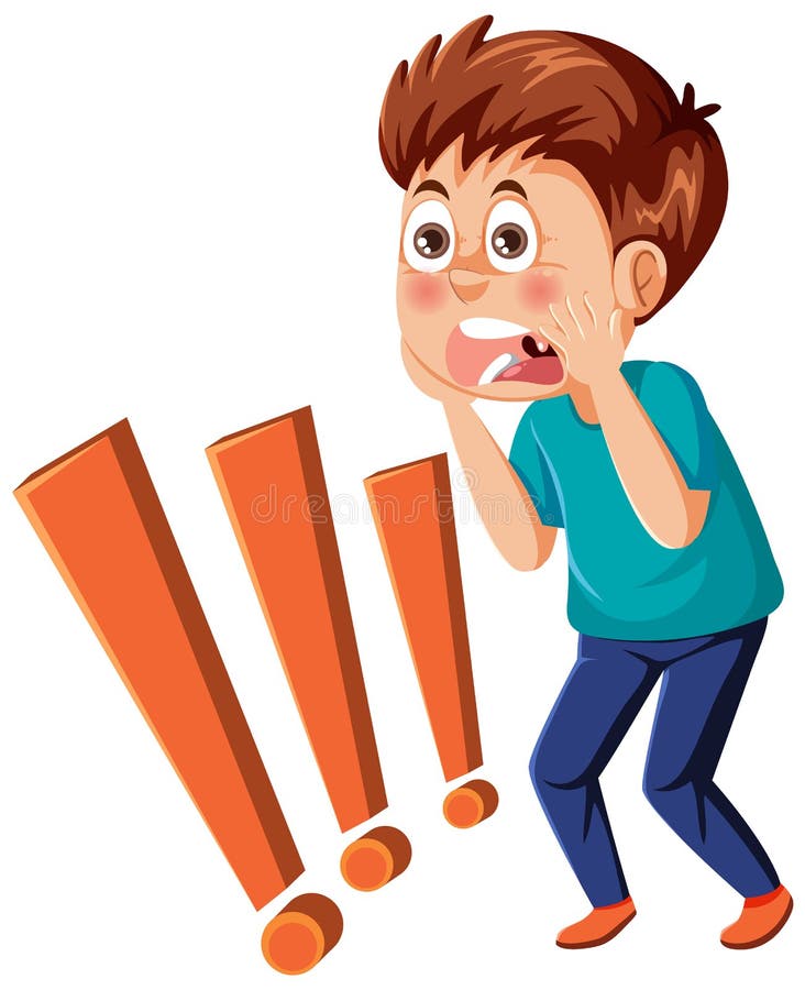 Shocked Boy Cartoon Character Stock Vector - Illustration of clipart ...