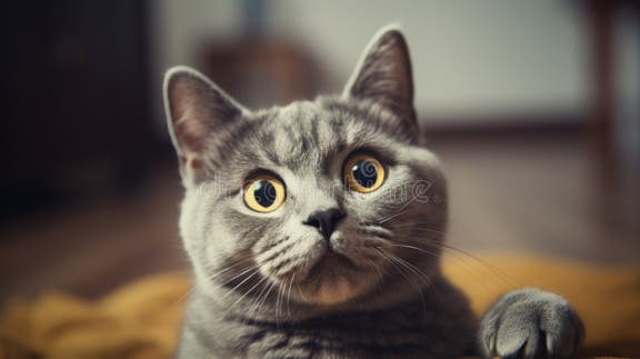 Shocked Cat, Surprised, Puzzled, Funny, Generated AI. Stock ...