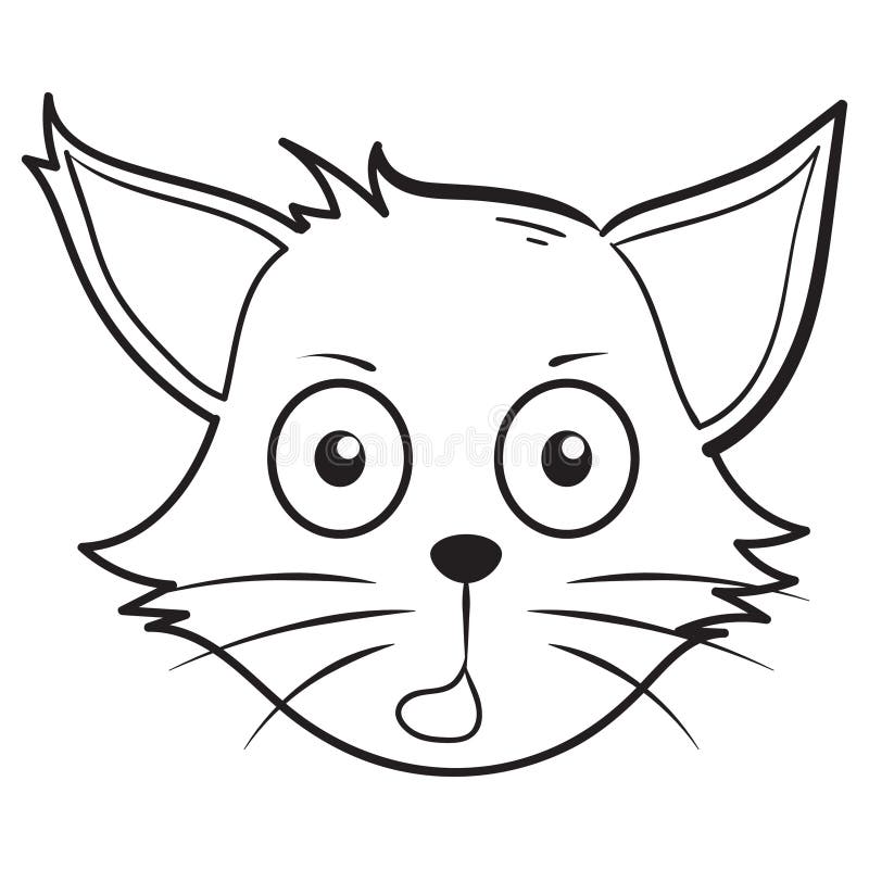 Shocked Cat. Vector Illustration Decorative Design Stock Vector ...