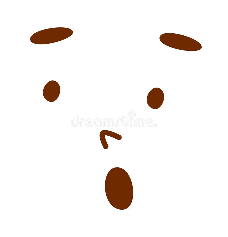 Shocked Character Face stock vector. Illustration of expression - 282149505