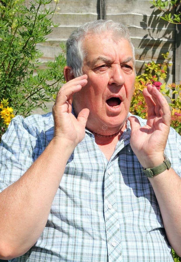 Shocked Elderly Man Closeup. Stock Photo - Image of shocked, worried ...