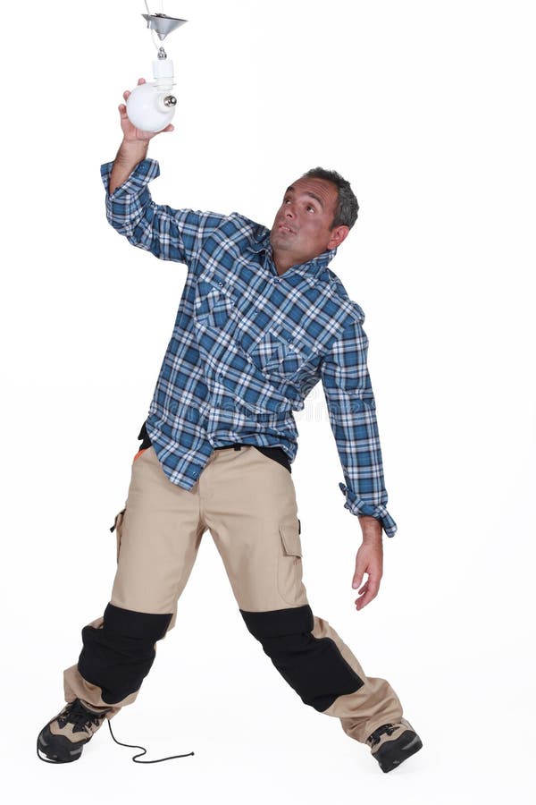 Man being electrocuted stock image. Image of communication - 31988539