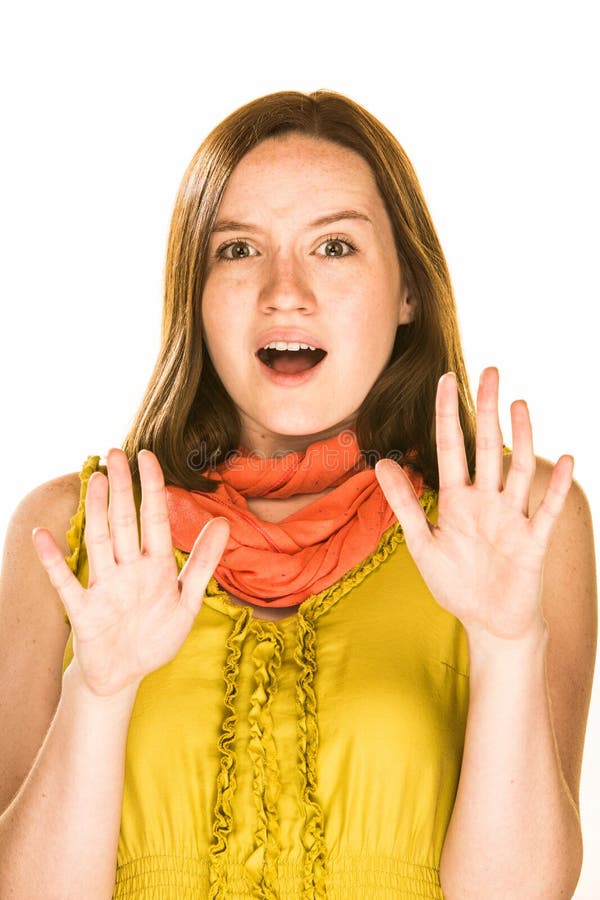 Woman with Shocking Gift stock photo. Image of beautiful - 47203188