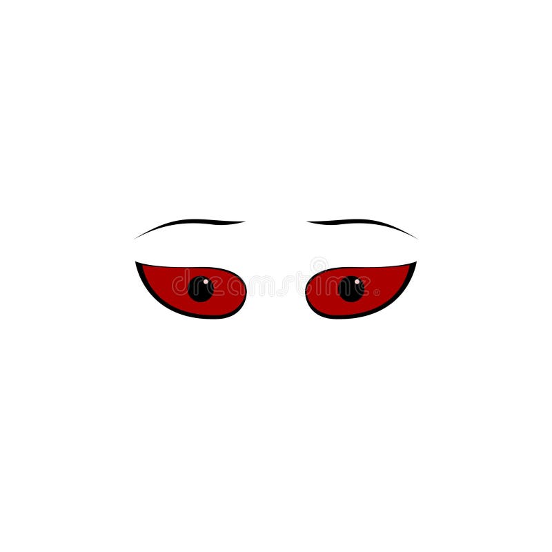 Shocked Expression from Red Eyes Demon and Devil Series Stock Vector ...