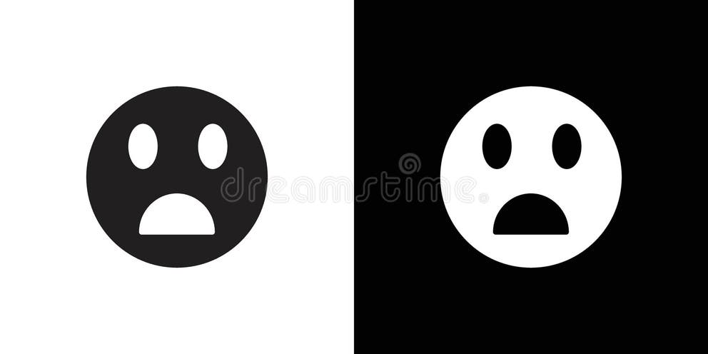 Shocked Face Icon Isolated Flat Vector in Outline Stock Vector ...