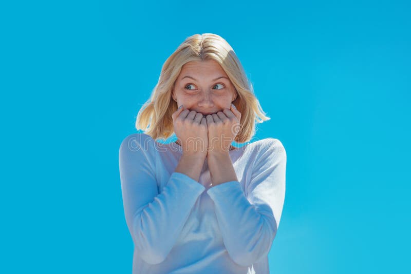 Shocked Face Of Surprised Young Woman Funny Female Shocked Face