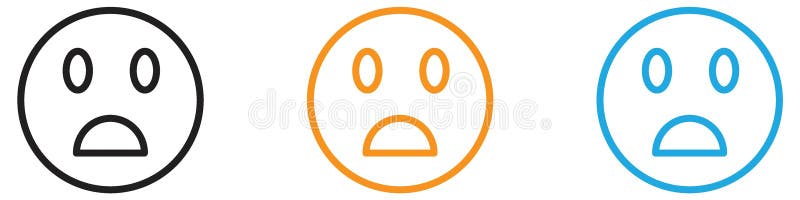 Shocked Face Vector Logo Set Collection for Web App Ui Stock Vector ...