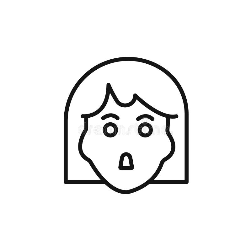 Shocked Girl Icon Vector Set Collection for Web Stock Vector ...