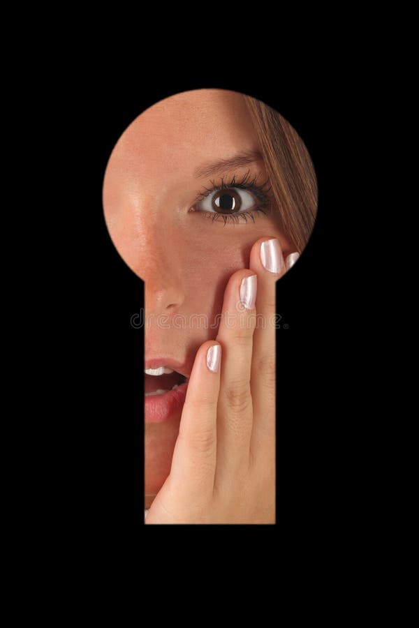 Looking through KeyHole stock illustration. Illustration of dark - 14223524