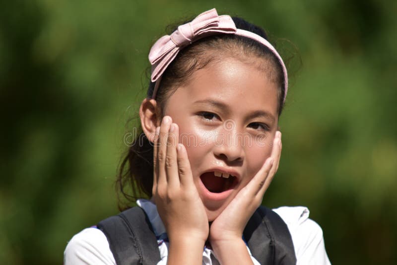 Shocked Girl Student with Books Stock Image - Image of student ...