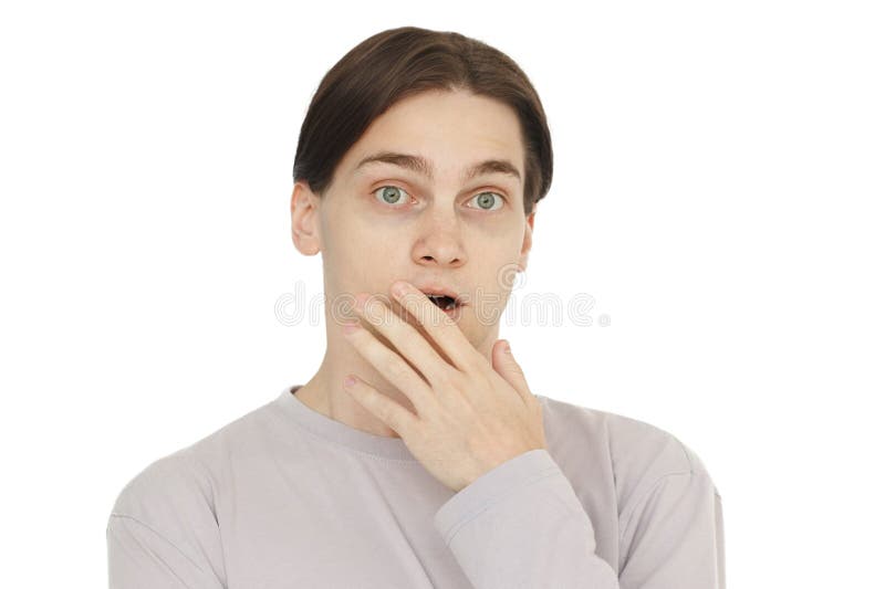 Shocked guy with big eyes stock photo. Image of shock - 284786502