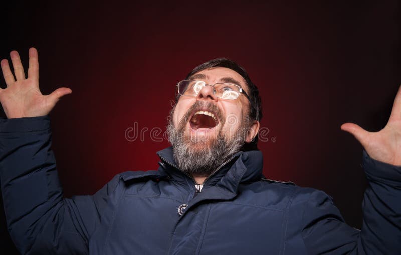 Shocked happy man stock image. Image of success, smiling - 29440391