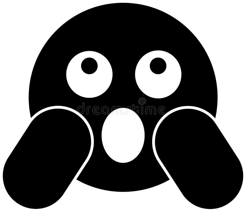 Shocked icon stock vector. Illustration of scared, face - 92701237