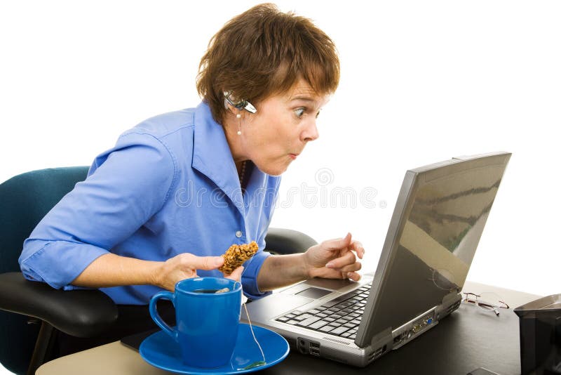 Shocked by Internet Content Stock Image - Image of internet, coffee ...