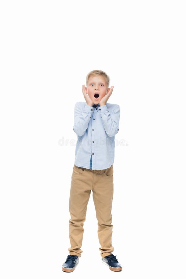 Shocked kid stock image. Image of stylish, alone, vertical - 99289955