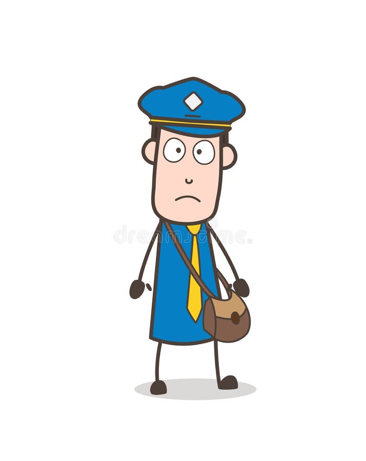 Shocked Delivery Man Cartoon Stock Illustration - Illustration of ...