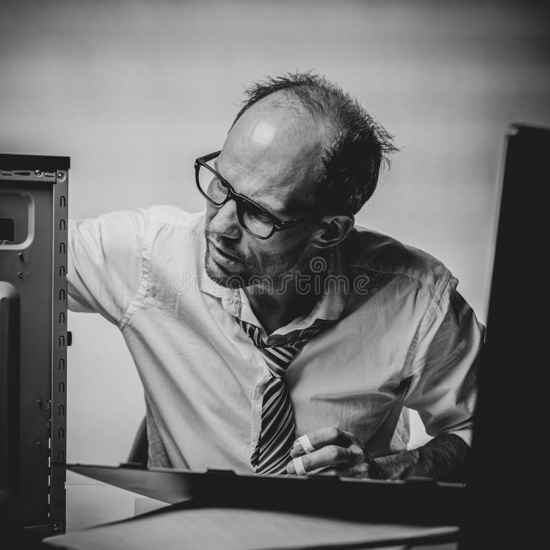Shocked office worker stock image. Image of despair - 201786225
