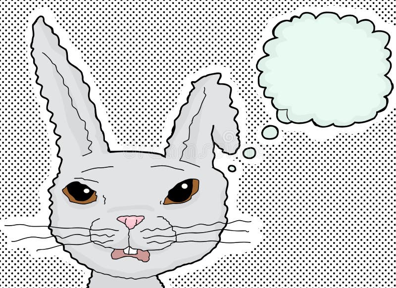 Scared Bunny Cartoon Outline Stock Illustration - Illustration of clip ...