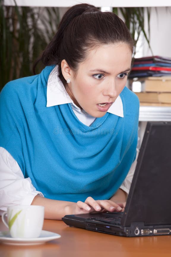 Shocked secretary stock photo. Image of books, busy, worker - 11546992