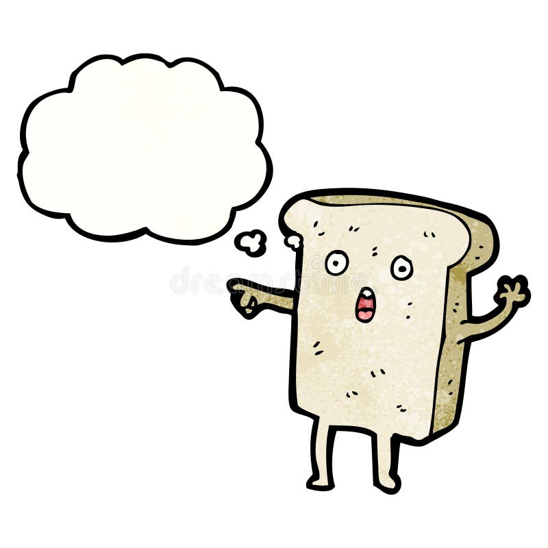 Shocked Sliced Bread Cartoon Character Stock Vector - Illustration of ...