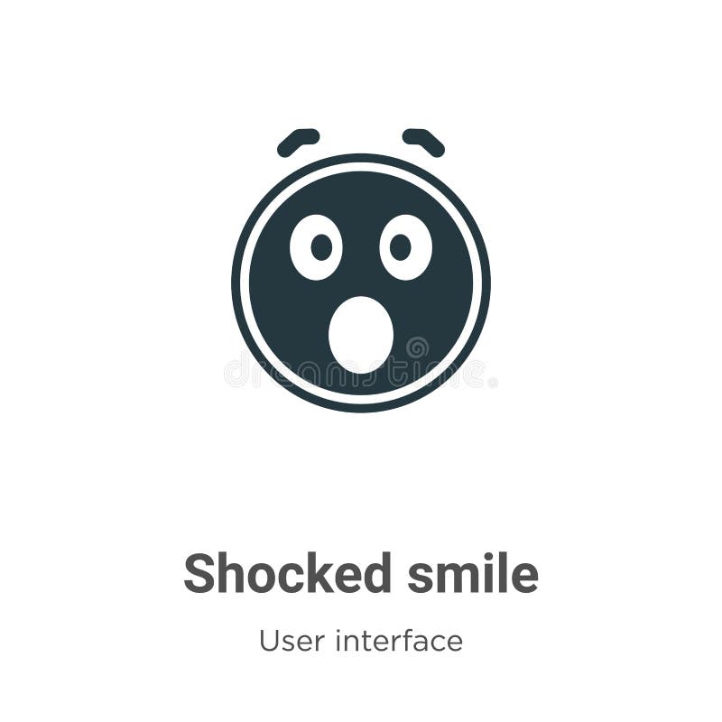 Shocked Smile Icon in Different Style Vector Illustration. Two Colored ...