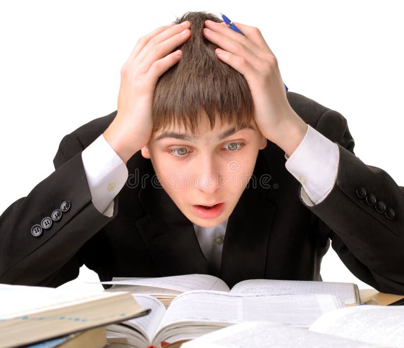Shocked Student stock image. Image of face, learn, stress - 56484053