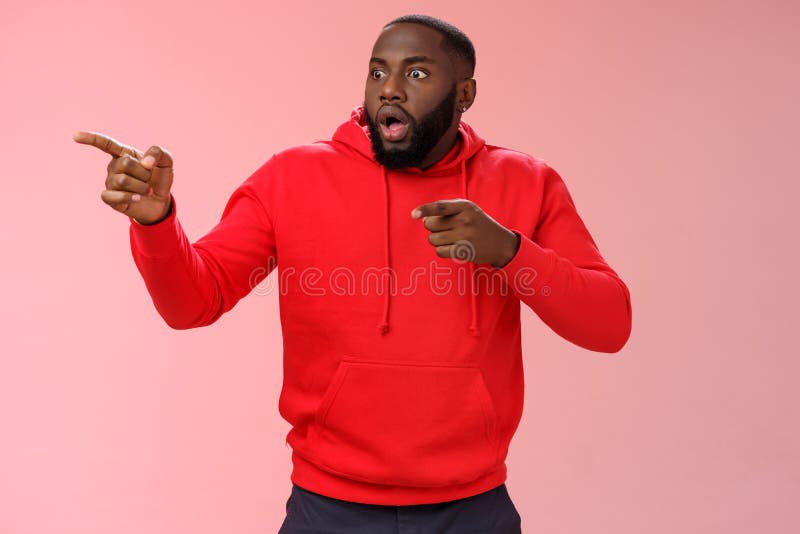 Shocked Stunned Man Widen Eyes Gasping Drop Jaw Standing Stupor