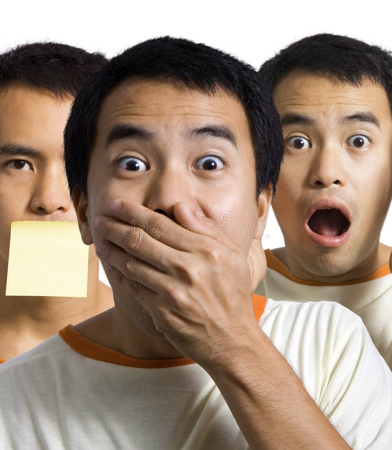 Shocked and Surprised Triplets Stock Photo - Image of surprised ...