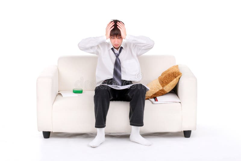 Shocked Teenager on the Sofa Stock Photo - Image of dissatisfaction ...