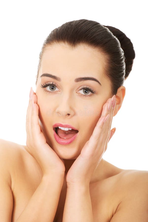 Shocked Woman with Make Up. Stock Image - Image of eyebrows, complexion ...