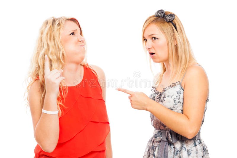 Girls Arguing Strongly Very Angry Stock Photo - Image of adult, human ...