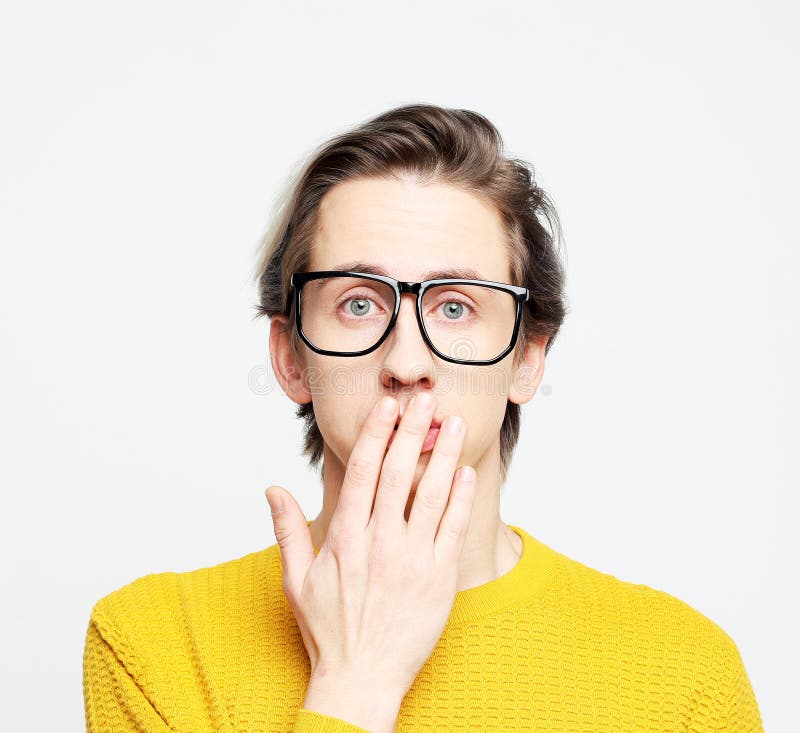 189 Shocked Man Covering His Mouth Hands Photos Free And Royalty Free