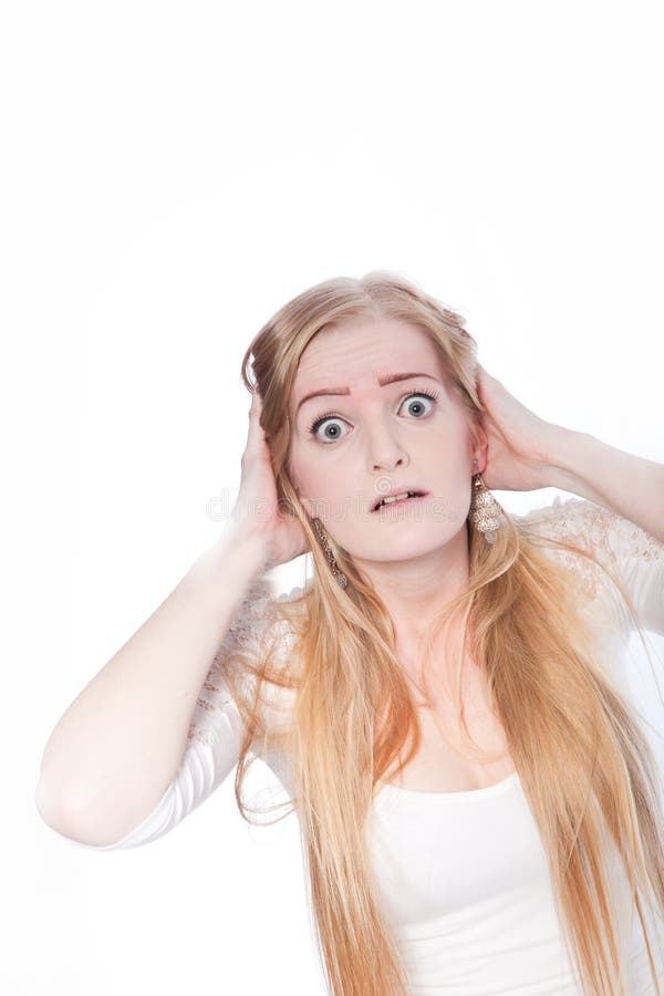 Aghast Young Woman Horrified Expression Stock Photos - Free & Royalty ...