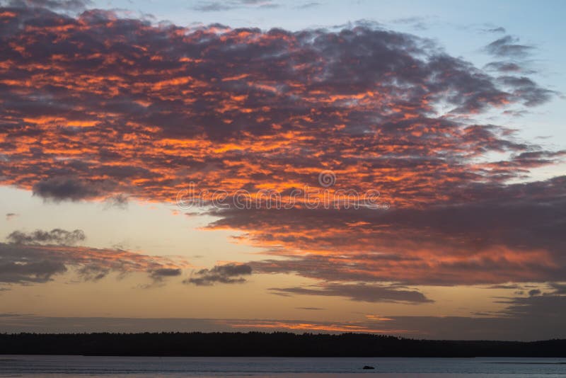 Shocking and Beautiful Clouds during Sunset. Golden Colored Clouds in ...