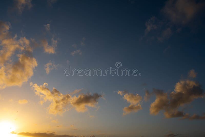 Shocking Fall of the Sun Illuminating the Clouds. Sky Replacement Tool ...