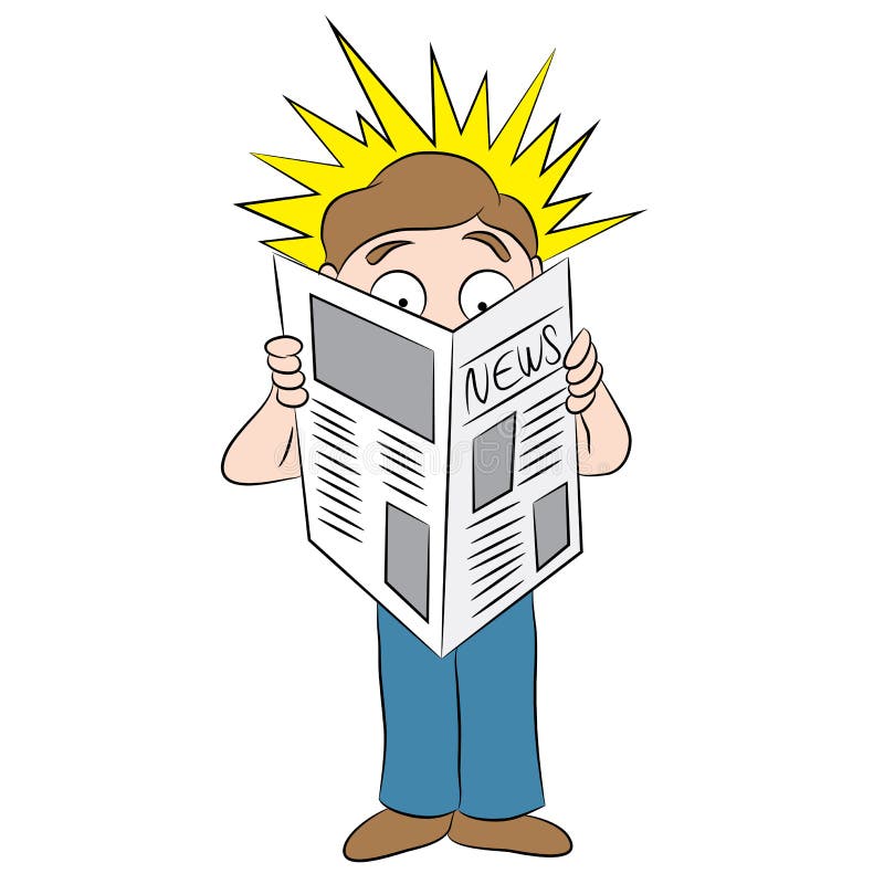 Man Surprised By Shocking News Stock Vector - Illustration of brunette ...