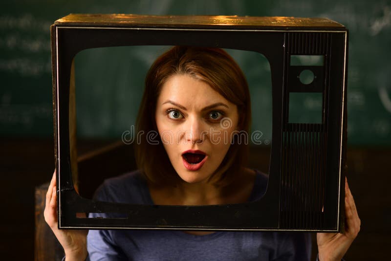 Shocking News Woman Journalist Reporting Shocking News Shocking News