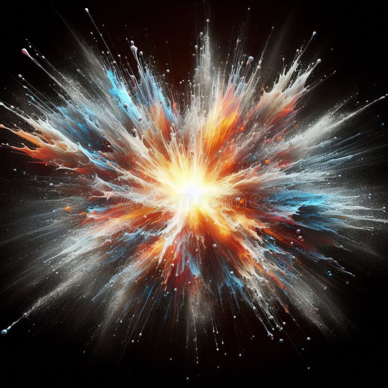 Shockwave Burst Splatter a Splatter that Forms a Sudden Explosiv Stock ...