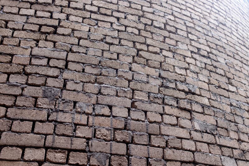 Shoddy Brick Work on a Wall Using Clay Bricks in Asia Stock Photo ...